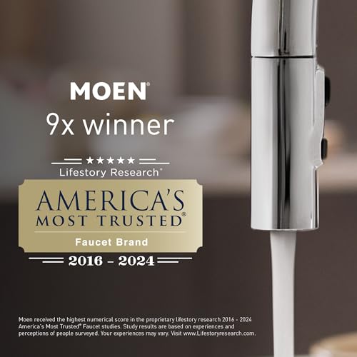 Moen Align Brushed Nickel One-Handle Modern Bathroom Faucet with Drain Assembly and Optional Deckplate, 6190BN