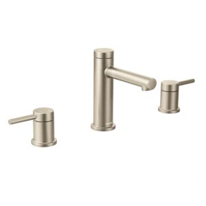 moen align brushed nickel two-handle modern 8-inch widespread bathroom faucet trim kit, valve required, t6193bn