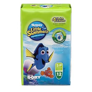 huggies little swimmers diapers, small, 12 count