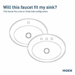 Moen Align Brushed Nickel One-Handle Modern Bathroom Faucet with Drain Assembly and Optional Deckplate, 6190BN