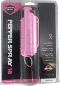 streetwise security products lab certified streetwise 18 pepper spray 1/2-ounce hard case, pink