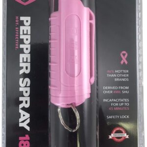 Streetwise Security Products Lab Certified Streetwise 18 Pepper Spray 1/2-Ounce Hard Case, Pink