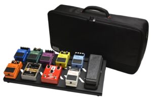 gator cases aluminum guitar pedal board with carry bag; large: 23.75" x 10.66" | stealth black (gpb-bak-1)