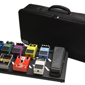 Gator Cases Aluminum Guitar Pedal Board with Carry Bag; Large: 23.75" x 10.66" | Stealth Black (GPB-BAK-1)