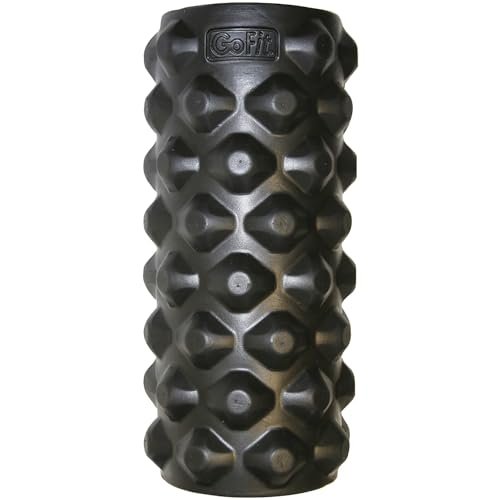 GoFit Extreme Massage Go Roller - Massage Bar and Training Manual,Black/Green,13",GF-EFR13-BLK