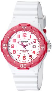 casio lrw-200h-4bvcf sports 3-hand analog white dial women's watch #lrw200h-4bv