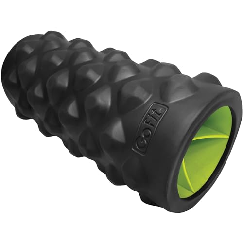 GoFit Extreme Massage Go Roller - Massage Bar and Training Manual,Black/Green,13",GF-EFR13-BLK