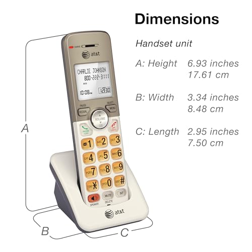 AT&T EL52213 2-Handset Cordless Phone with Answering System & Extra-large Backlit Keys