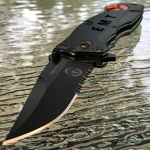 tac force assisted opening rescue ems emt tactical pocket folding stainless steel blade knife outdoor survival camping hunting