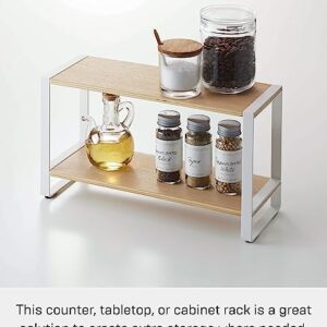 Yamazaki Home Tosca Kitchen Rack - Counter Storage Shelf Organizer - Steel + Wood