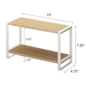 Yamazaki Home Tosca Kitchen Rack - Counter Storage Shelf Organizer - Steel + Wood