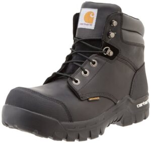 carhartt mens rugged flex 6" waterproof comp toe cmf6371 construction boot, black oil tanned, 12 wide us