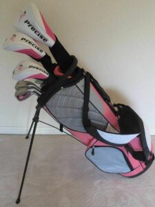 ladies complete golf set driver, fairway wood, hybrid, irons, putter, clubs stand bag right handed