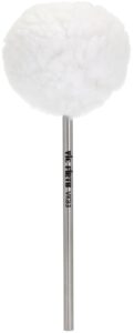 vic firth vickick bass drum beater-- medium felt core covered with fleece, oval head