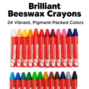 Faber-Castell Beeswax Crayons in Durable Storage Case, 24 Vibrant Colors