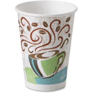 dixie perfectouch 12 oz. insulated paper hot coffee cup by gp pro (georgia-pacific), coffee haze, , 960 count (160 cups per sleeve, 6 sleeves per case)