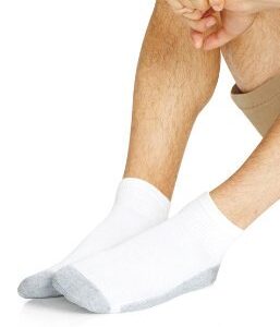 Hanes Men`s Ankle Socks, 186V12,12-Pack, 10-13, White (Shoe Size 6-12)