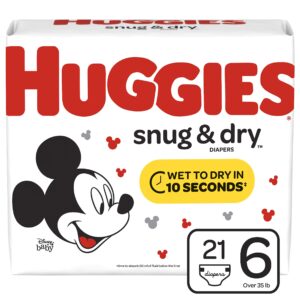 huggies snug & dry baby diapers, size 6, 21 ct