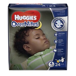 huggies overnites diapers, size 4, 24 ct., jumbo pack overnight diapers (packaging may vary)