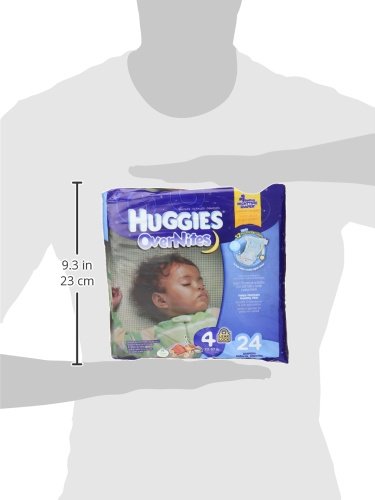 HUGGIES OverNites Diapers, Size 4, 24 ct., JUMBO PACK Overnight Diapers (Packaging May Vary)