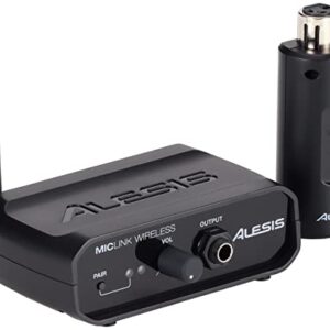 Alesis MicLink Wireless | Digital Wireless Microphone Adapter with 60-foot Range (2.4GHz, 14 channels)