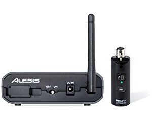 Alesis MicLink Wireless | Digital Wireless Microphone Adapter with 60-foot Range (2.4GHz, 14 channels)