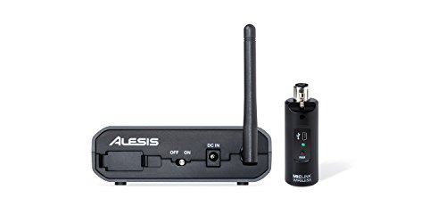 Alesis MicLink Wireless | Digital Wireless Microphone Adapter with 60-foot Range (2.4GHz, 14 channels)