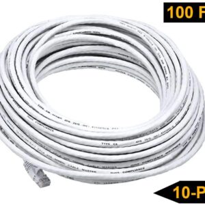 iMBAPrice 15 ' Cat5e Network Ethernet Patch Cable, 10 Pack, White (IMBA-CAT5-15WT-10PK)