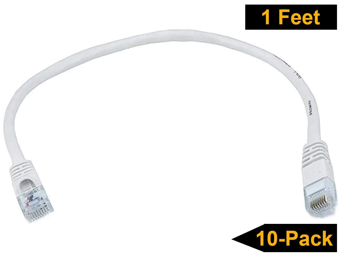 iMBAPrice 15 ' Cat5e Network Ethernet Patch Cable, 10 Pack, White (IMBA-CAT5-15WT-10PK)