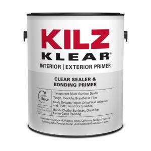 kilz klear primer, interior/exterior, clear, 1 gallon