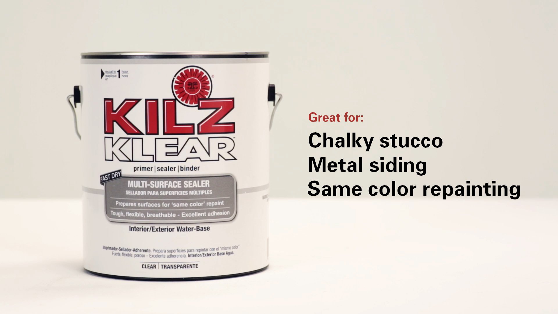 KILZ Klear Primer, Interior/Exterior, Clear, 1 Gallon