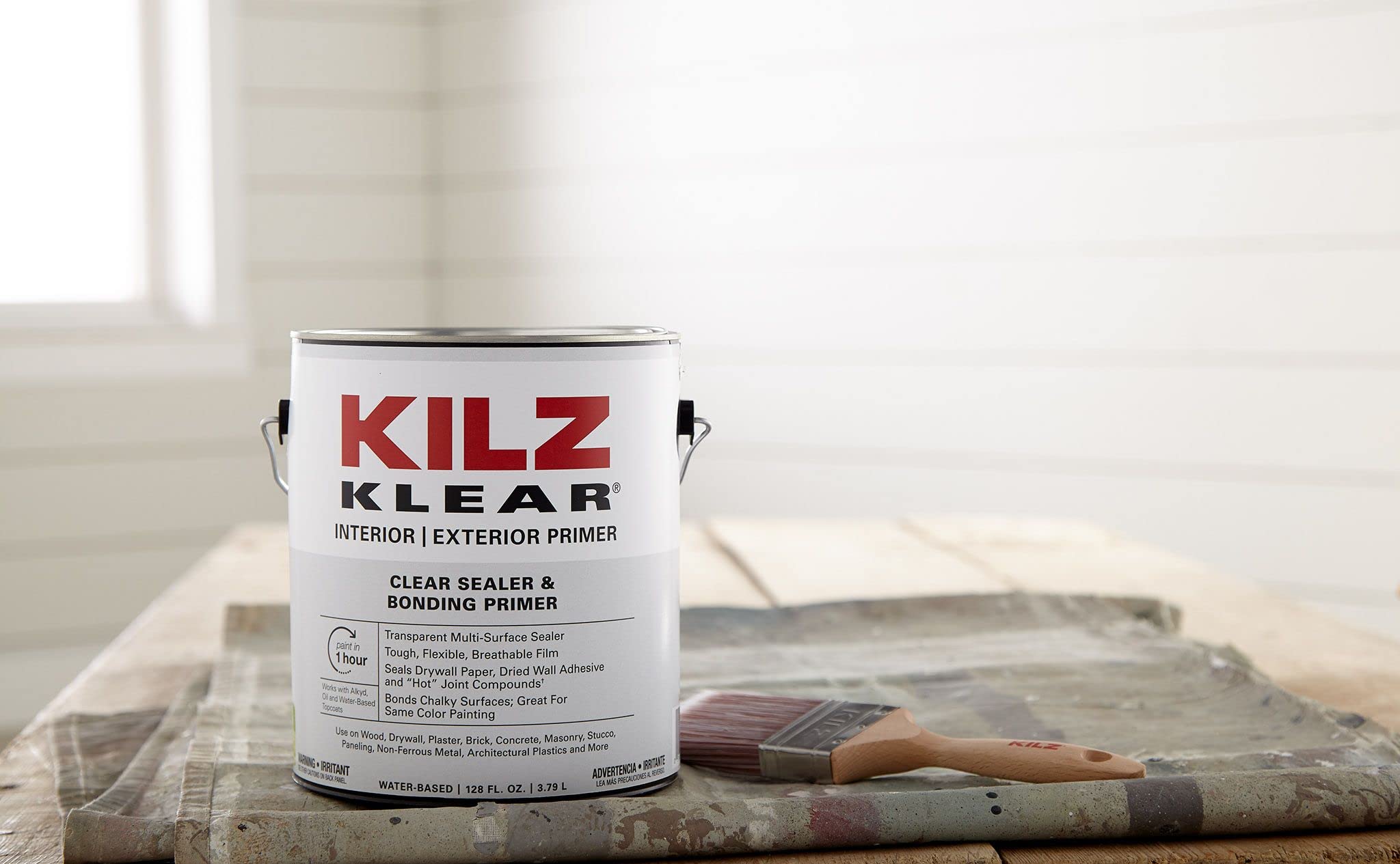 KILZ Klear Primer, Interior/Exterior, Clear, 1 Gallon