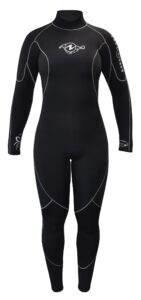 aqua lung aquaflex wetsuit womens, black/charcoal, size 6