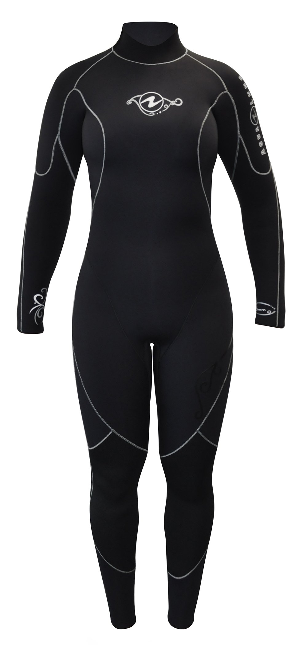 Aqua Lung Aquaflex Wetsuit Womens, Black/Charcoal, Size 6