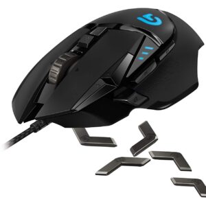 Logitech G502 Proteus Core Tunable Gaming Mouse, 12,000 DPI On-The-Fly DPI Shifting, Personalized Weight and Balance Tuning with (5) 3.6g Weights, 11 Programmable Buttons, Fully Customizable Surface