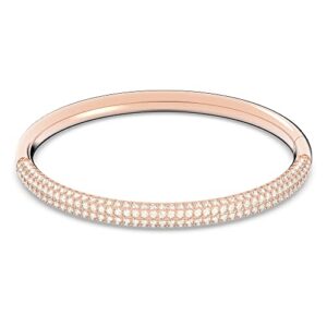 swarovski dextera bangle, clear crystal, rose gold-tone finish