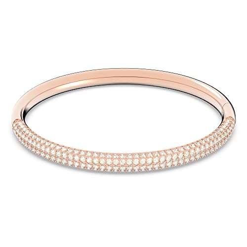 SWAROVSKI Dextera Bangle, Clear Crystal, Rose gold-tone Finish