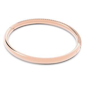 SWAROVSKI Dextera Bangle, Clear Crystal, Rose gold-tone Finish