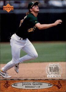 1996 upper deck baseball card #412 jason giambi