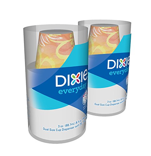 Dixie Bath Cup Dispenser, Combo Pack (Colors May Vary), 1 Count (Pack of 2)