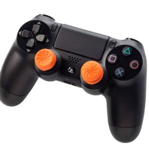 KontrolFreek FPS Freek Vortex for Playstation 4 (PS4) and Playstation 5 (PS5) Controller | Performance Thumbsticks | 1 High-Rise Convex, 1 Mid-Rise Concave | Orange