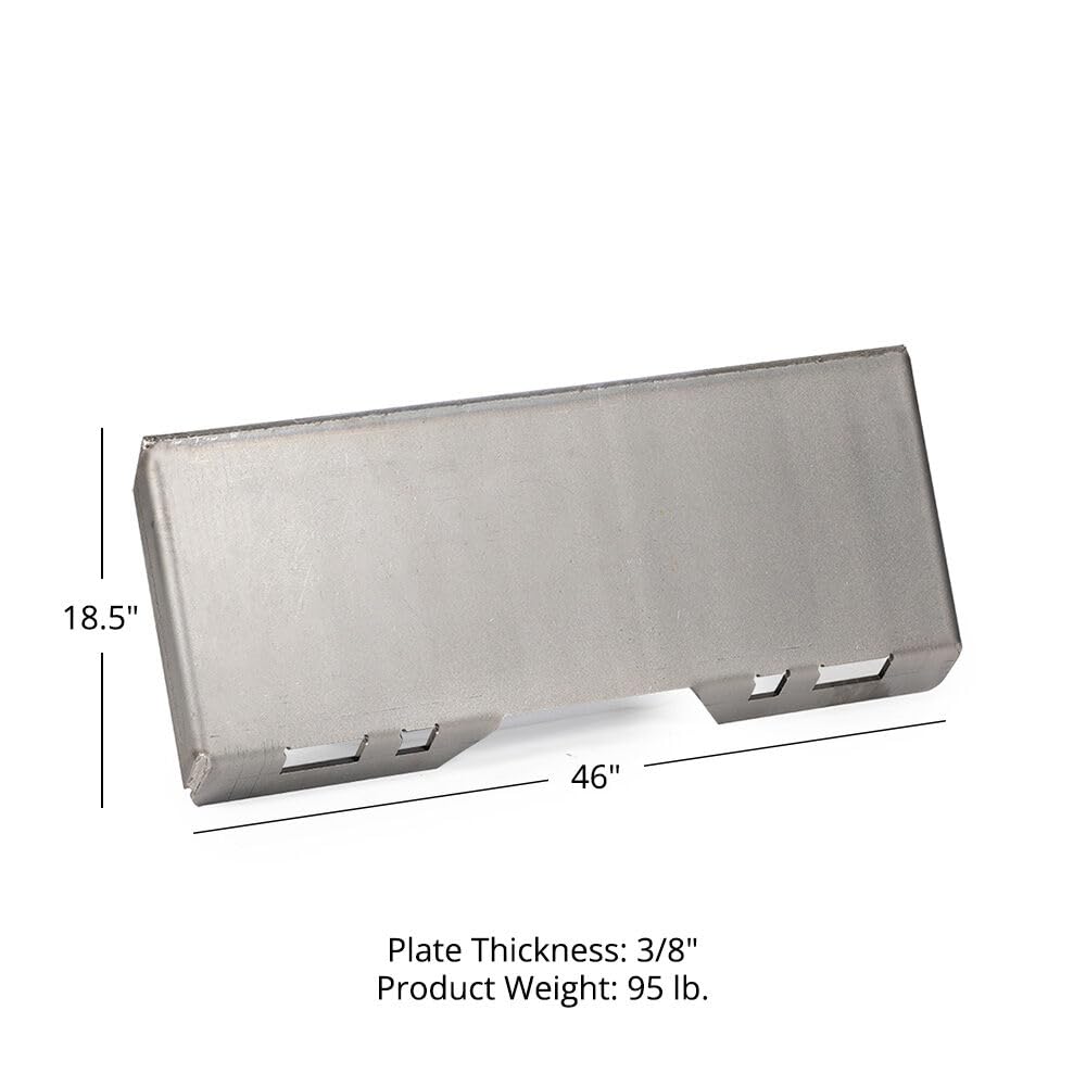 Titan Attachments 3/8in Universal Quick Tach Mount Plate, Thick Plate Attachment, Fits Kubota and Bobcat Skid Steers and Tractors