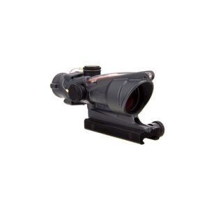 trijicon acog ta31-c-100370 dual illuminated red crosshair .223 bac reticle with flattop mount, 4x 32mm, sniper grey