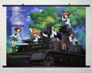 home decor anime girls und panzer cosplay wall scroll poster anko team 23.6 x 17.7 inches-012