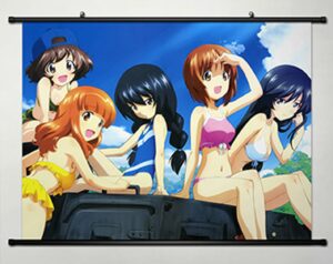 home decor anime girls und panzer cosplay wall scroll poster anko team 23.6 x 17.7 inches-018