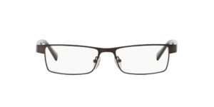 a|x armani exchange men's ax1009 rectangular prescription eyewear frames, matte brown/demo lens, 53 mm