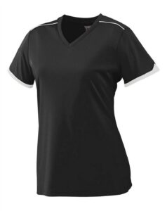 augusta sportswear women's 5045, black/white, large