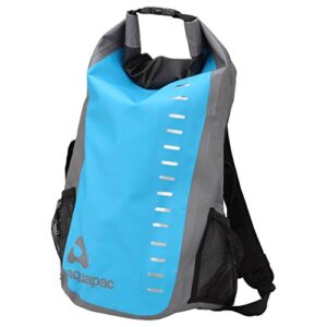 aquapac heavyweight 28l waterproof toccoa backpack cool blue, made in the uk, travel essential, 5 year warranty, watersports, hiking, mountain biking, extreme sports