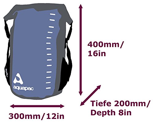 Aquapac Heavyweight 28L Waterproof Toccoa Backpack Cool Blue, Made in the UK, Travel Essential, 5 Year Warranty, Watersports, Hiking, Mountain Biking, Extreme Sports