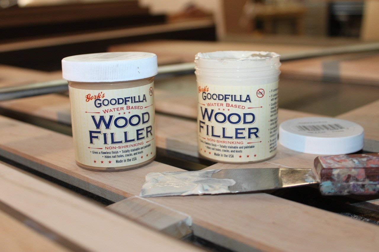 Water-Based Wood & Grain Filler - Walnut - 8 oz by Goodfilla | Replace Every Filler & Putty | Repairs, Finishes & Patches | Paintable, Stainable, Sandable & Quick Drying